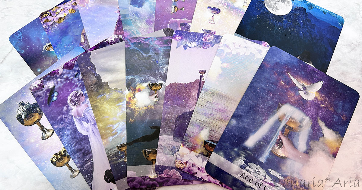 【小アルカナ：カップ】The MOON DUST Tarot｜絵柄紹介とリーディング例 | カナリア＊アリア